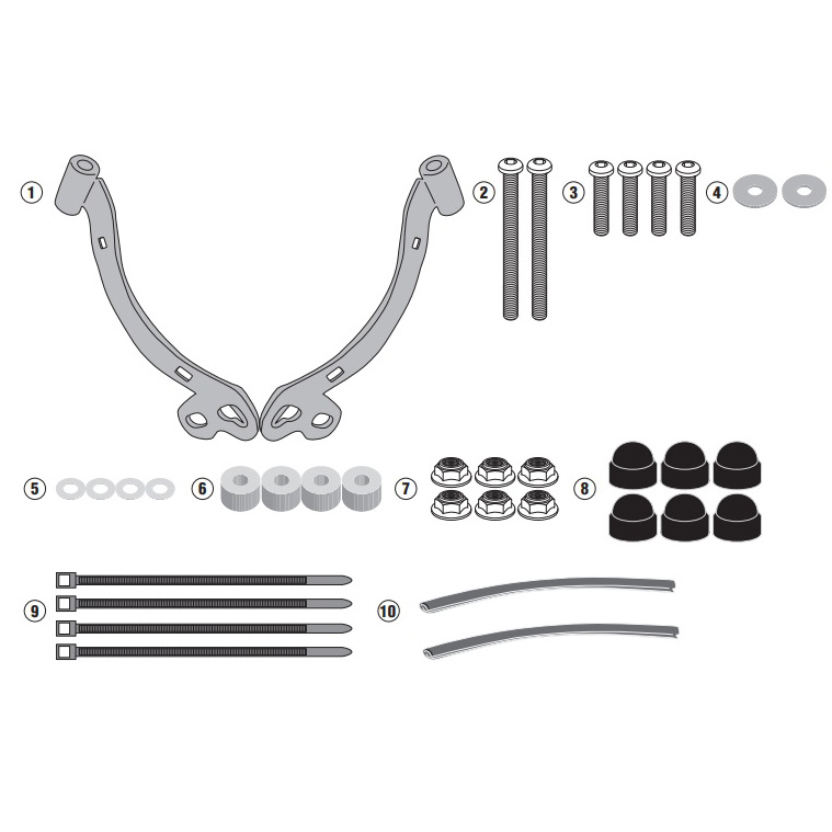 Givi AL8204A Specific Windshield Fitting Kit for Moto Guzzi V7 III ...