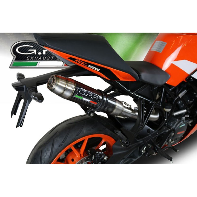 GPR KTM.80.DC Deeptone Carbon Slip-on Exhaust for KTM RC 125 (2017 ...