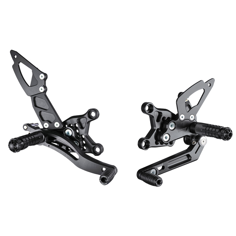 Bonamici A004R Reverse GP Shift Rearsets, Black for Aprilia RSV4 ...