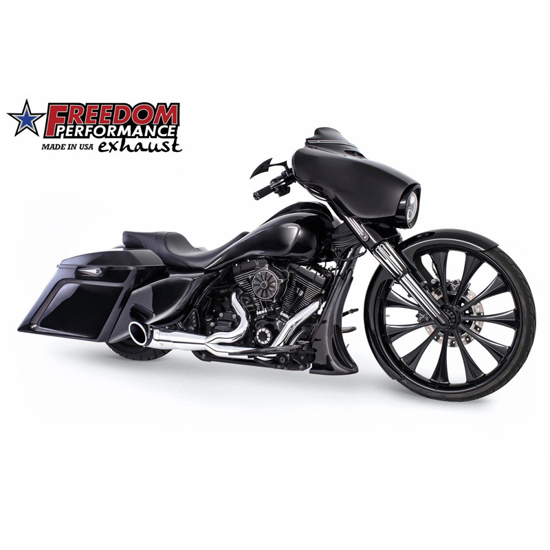 Freedom Performance HD00847 2-into-1 Turnout Exhaust, Chrome for Harley ...