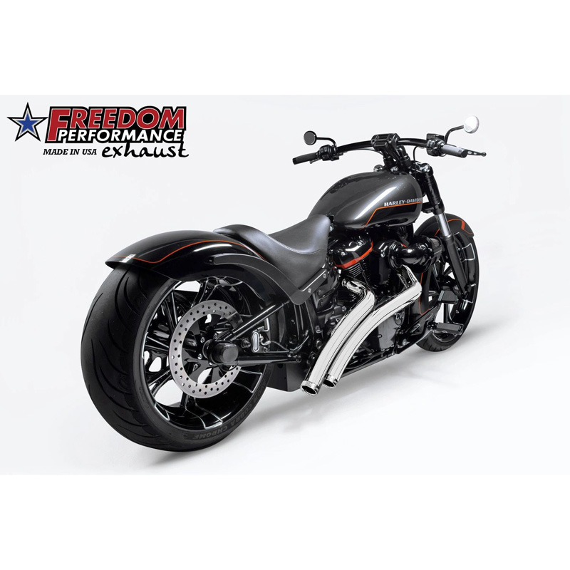 Freedom Performance HD01188 Radical Radius Exhaust, Chrome with Chrome ...