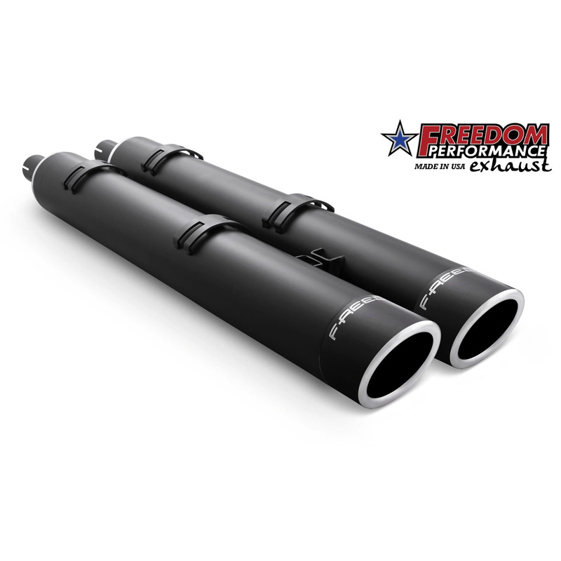Freedom Performance IN00043 4" Slip-on Exhausts, Black for Indian ...