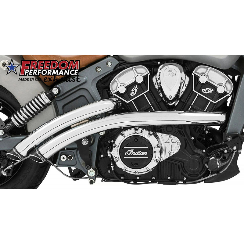 Freedom Performance IN00075 Radical Radius Exhaust, Chrome for Indian Scout/Sixty '15 ...