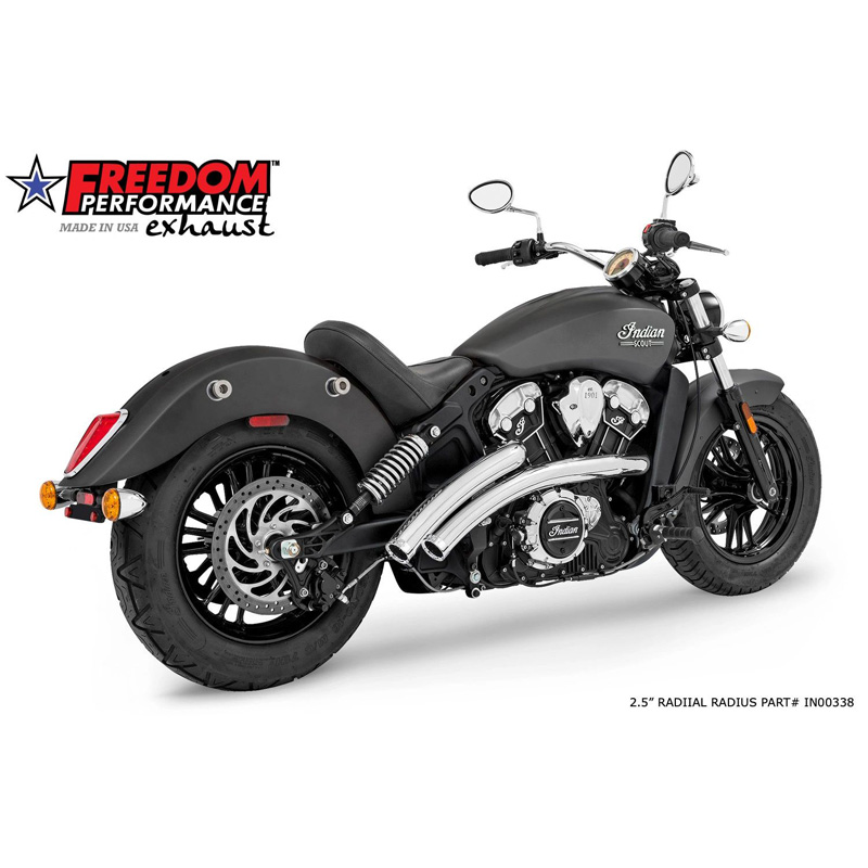 Freedom Performance IN00338 Radical Radius Exhaust, Chrome for Indian ...