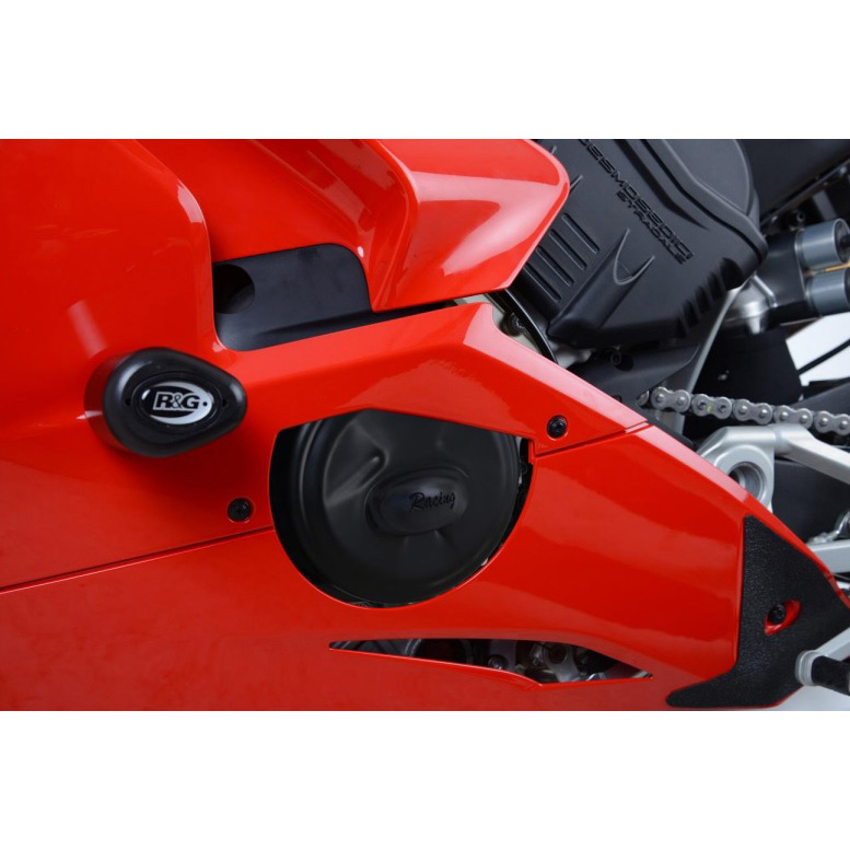 R&G ECC0254R Racing Engine Case Cover, LHS Black for Ducati Panigale V4 ...