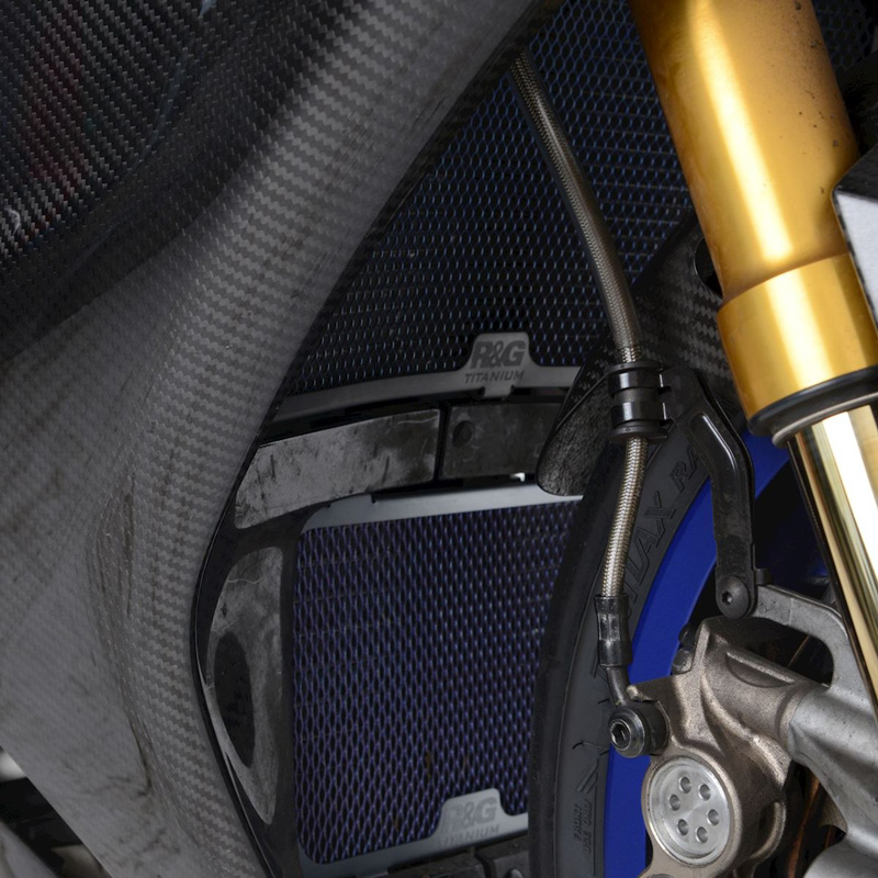 R&G RAD0253RACINGTI Racing Radiator Guard, Titanium for Yamaha YZF-R1M ...