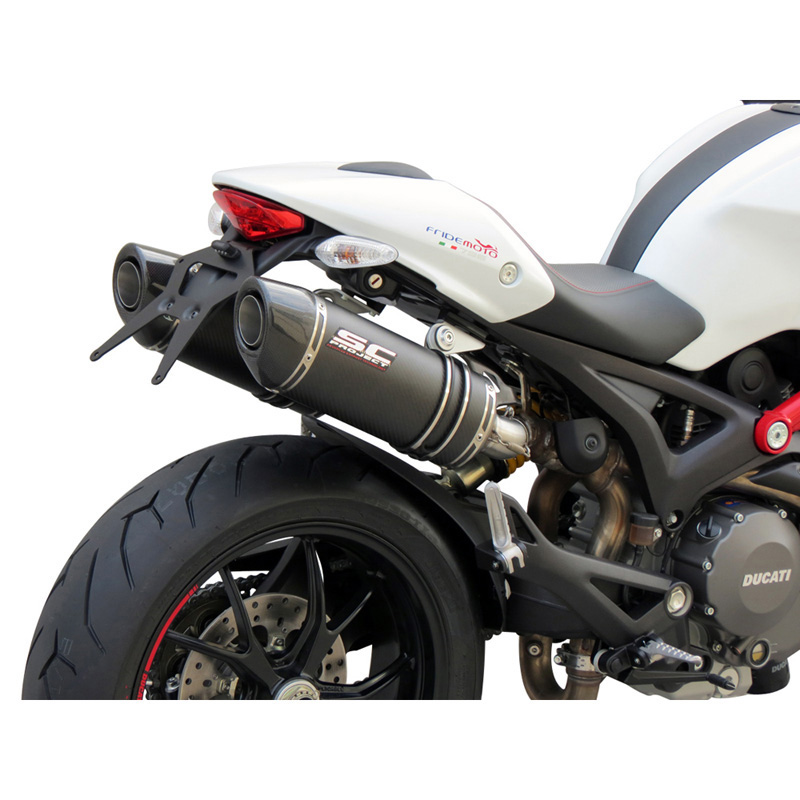 SC-Project D04-12C Oval Exhaust for Ducati Monster 696 / 796 / 1100 and ...