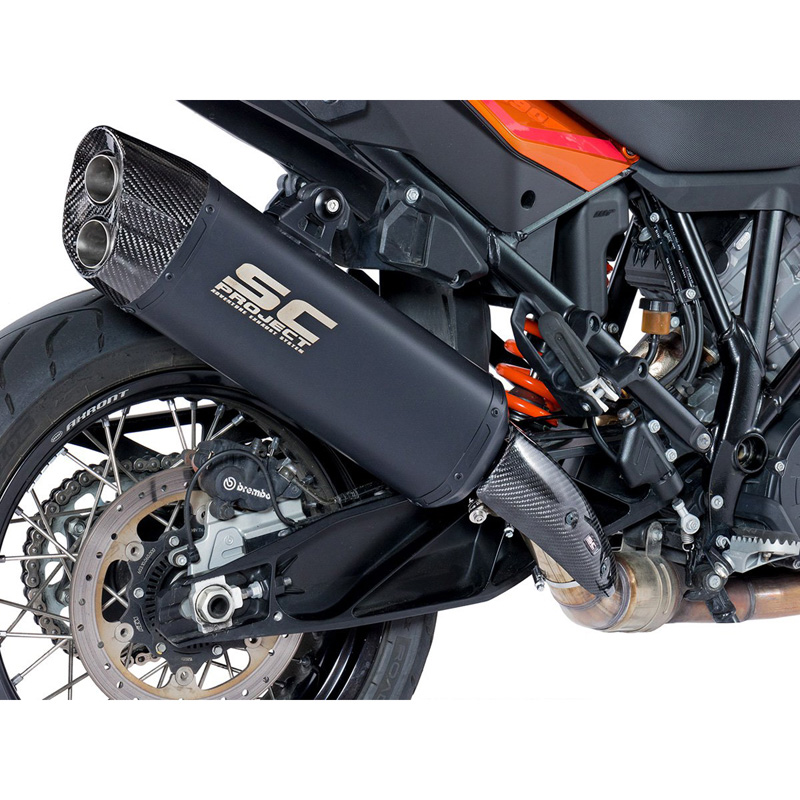 SC-Project KTM08-86MB Adventure Slip-on Exhaust, Black for KTM 1190 / ...