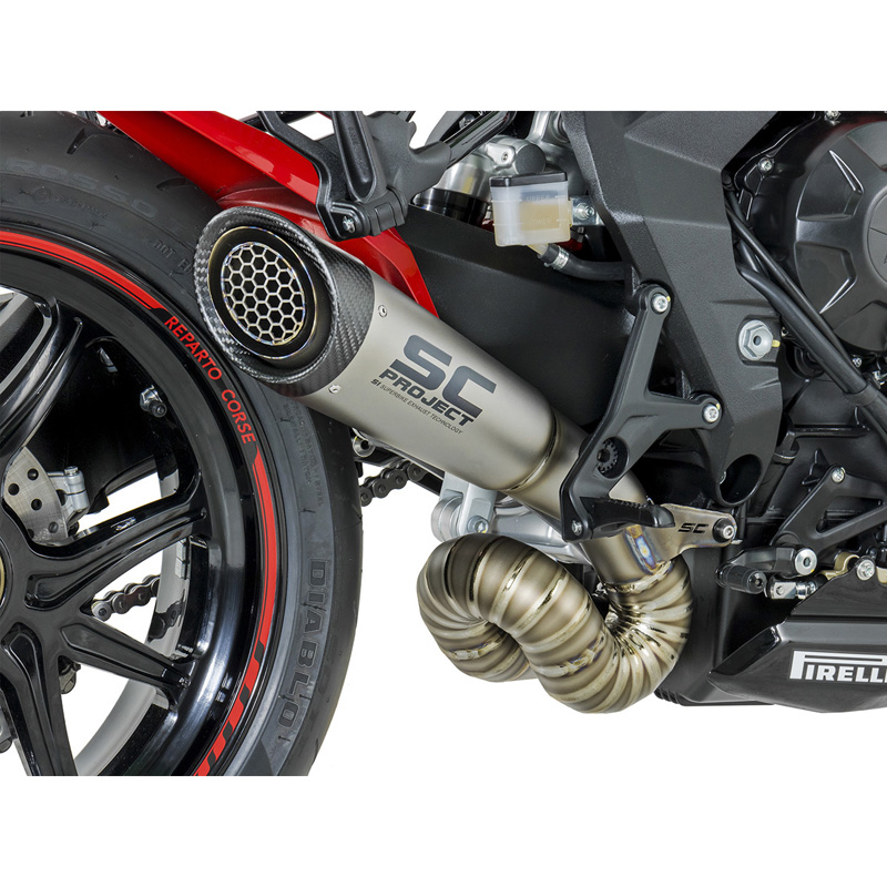 SC-Project M08-LT41TR S1 Slip-on Exhaust, Titanium for MV Agusta models ...