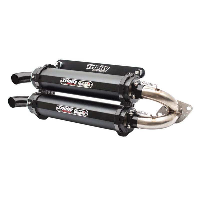 Trinity TR-4118S-C2 Stage 5 Dual Slip-on Exhaust, Cerakote Black ...