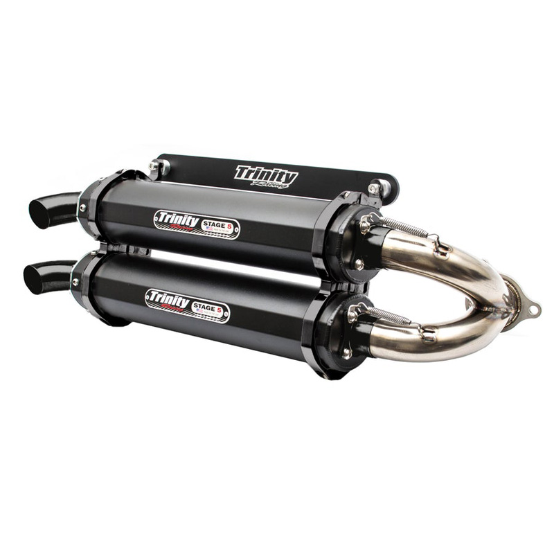 Trinity TR-4152S-C2 Stage 5 Dual Slip-on Exhaust, Cerakote Black ...