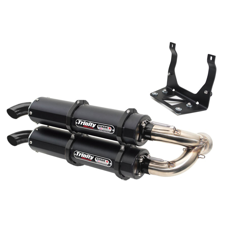 Trinity TR-4160S-C2 Stage 5 Dual Slip-on Exhaust, Cerakote Black for ...