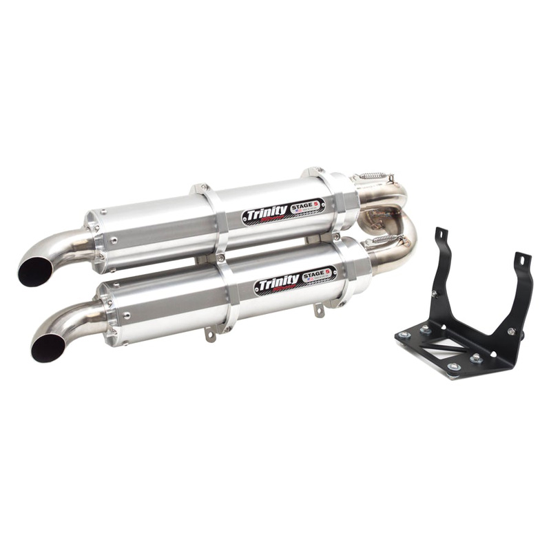 Trinity TR-4160S Stage 5 Dual Slip-on Exhaust, Brushed for Maverick X3 ...