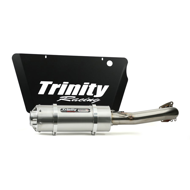 Trinity TR-4171F-SS Stage 5 Stinger Exhaust, Brushed for Polaris RZR ...