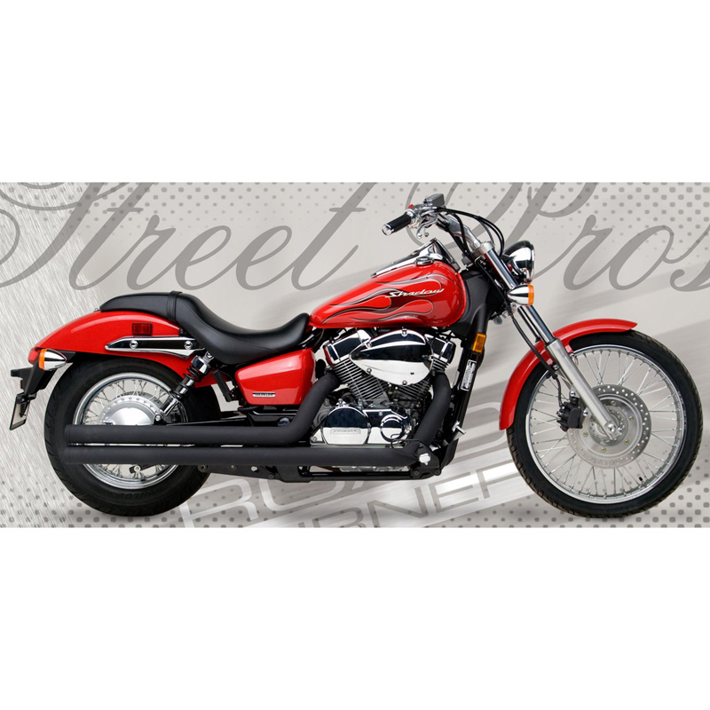 Road Burner RB-015-2004 2.5inch Street Pros Exhaust, Black Honda Spirit ...