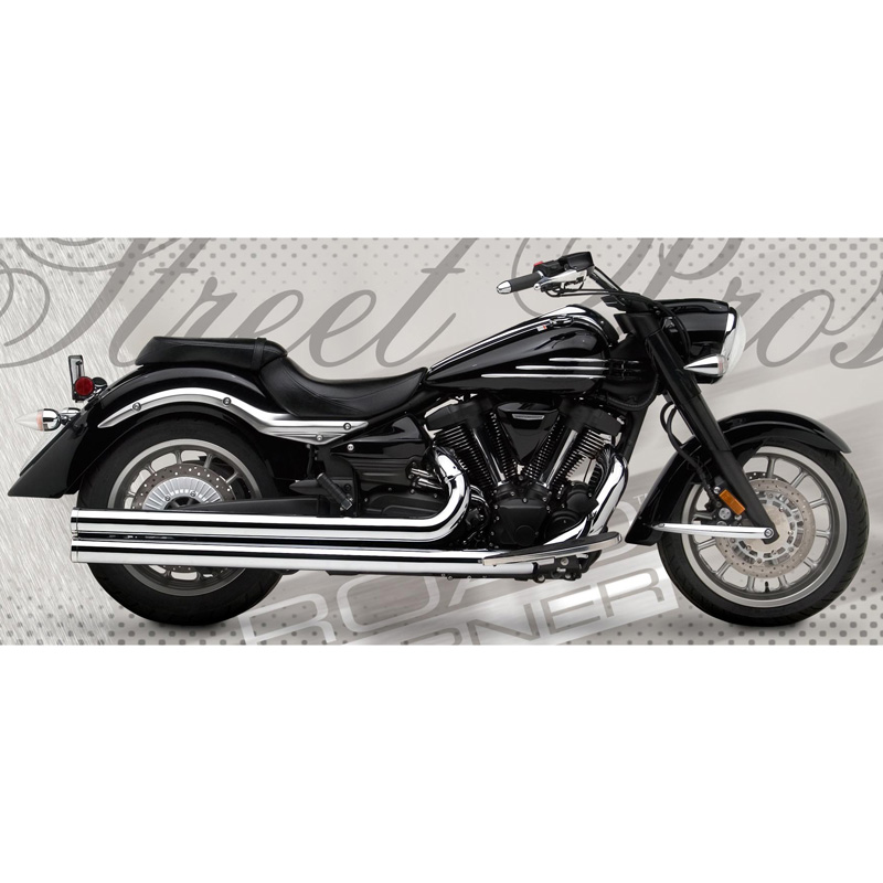 Road Burner RB-031-4040 3 inch Drag Pros Exhaust for Yamaha Roadliner ...