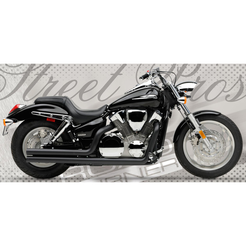 Road Burner RB-015-2050 2.5in Street Pros Exhaust, Black for Honda ...