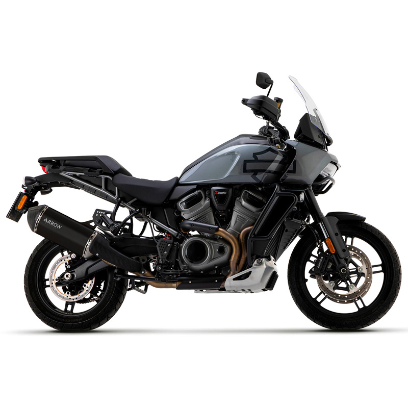 Arrow 72507SKN Sonora Slip-on Exhaust, Titanium Dark for Harley 1250 ...