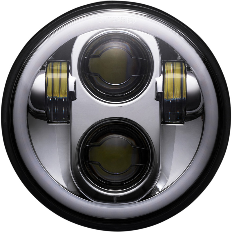 Custom Dynamics PG-575-C Proglow 5.75" Motorcycle LED Headlight, Chrome ...