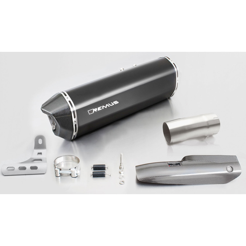 Remus 0564782 088115 Black Hawk Slip-on Exhaust w/Mid Pipe, Black for ...