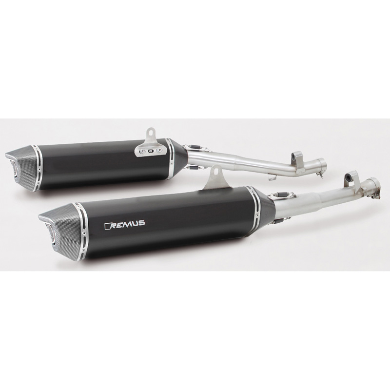 Remus 0564783 089917LR Black Hawk Racing Slip-on Exhausts, Black for ...