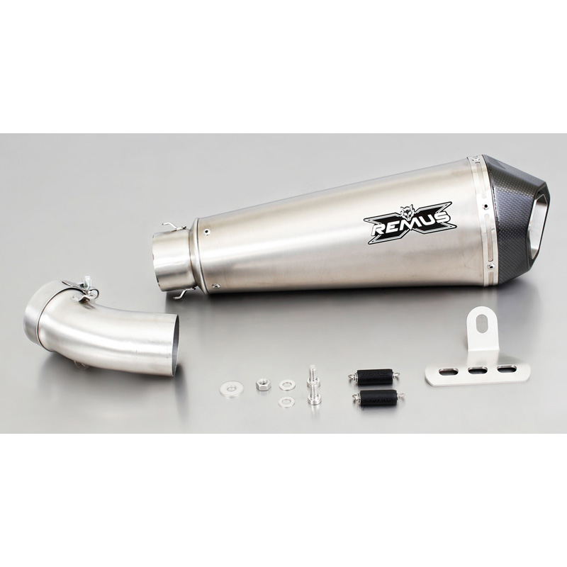 Remus 056802 087514L Hypercone Slip-on Exhaust w/ Mid Pipe, Titanium ...