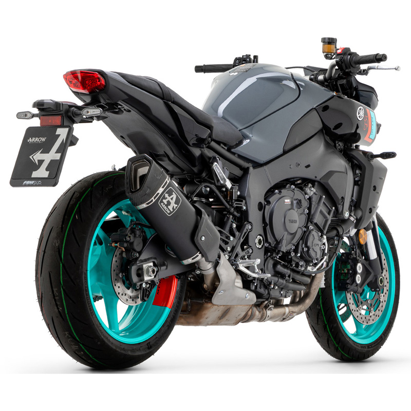 Arrow 71507PTN Pista Slip-on Exhaust, Titanium Dark for Yamaha MT-10 ...