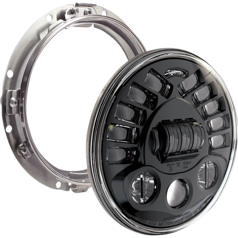Custom Dynamics PB-7A-13-B ProBEAM Adaptive Headlamp, Black for Harley ...