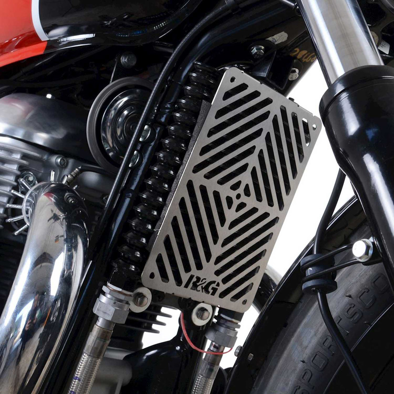 R&G SCG0013SS Stainless Oil Cooler Guard for Interceptor & Continental ...
