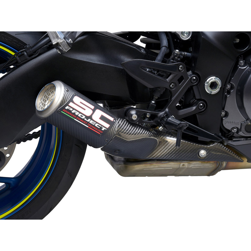 SC-Project S20-36CR CR-T Slip-on Exhaust, Carbon Fiber for Suzuki GSX ...