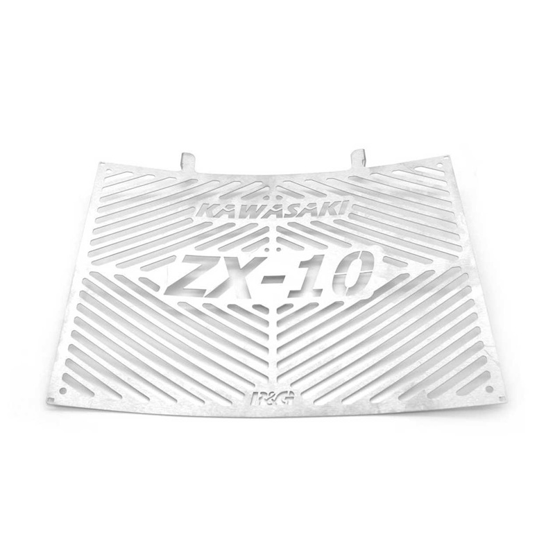 R&G BRG0029SS Branded Radiator Guard for Kawasaki ZX-10RR (2021 ...