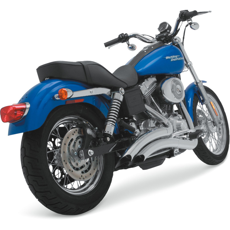 Vance & Hines 26007 Big Radius 2-into-2 Exhaust, Chrome for Harley Dyna ...