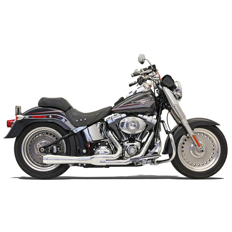 Bassani 12112J Chrome Road Rage Short 2:1 Exhaust for Harley Softail ...