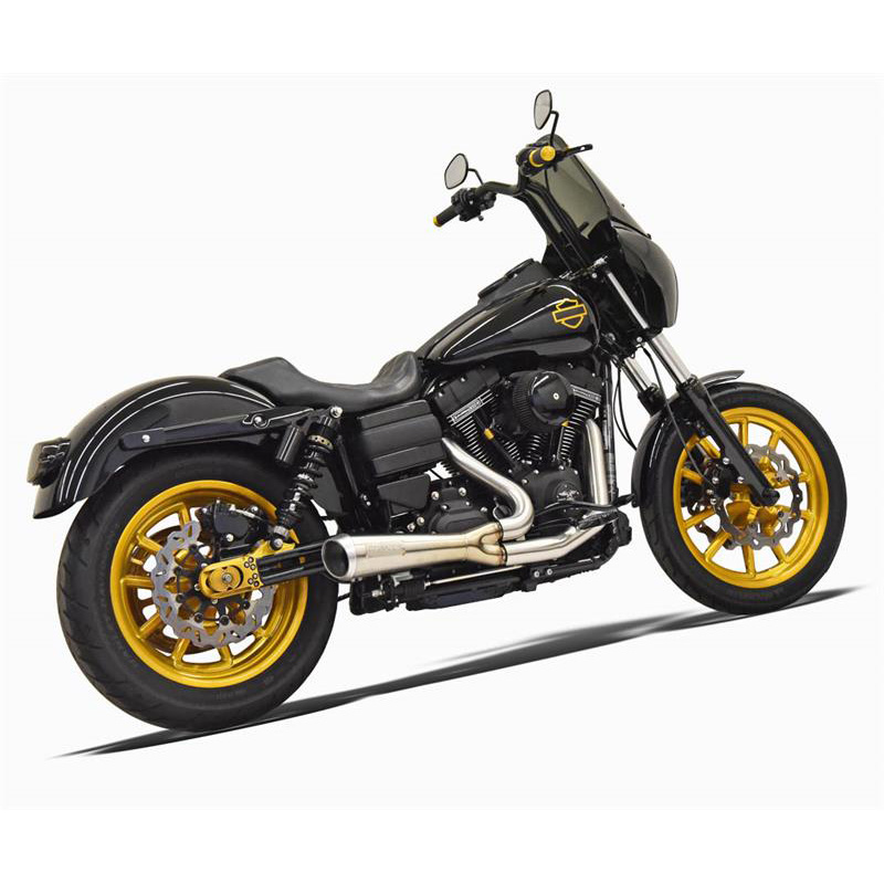 Bassani 1D6SS Stainless Road Rage Ripper 2:1 Exhaust for Harley Dyna ...