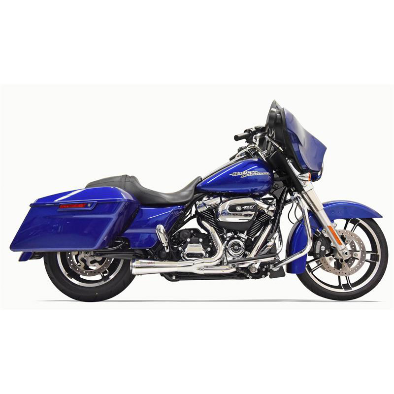 Bassani 1F42R Chrome Road Rage Short 2:1 Full Exhaust for Harley ...