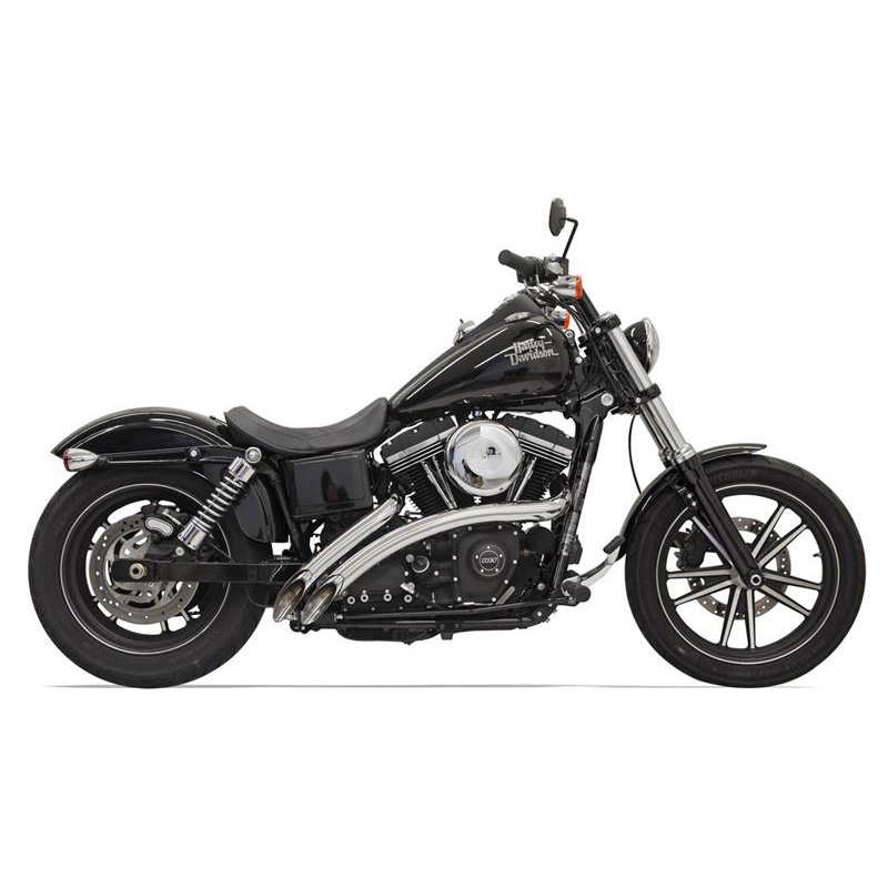 Bassani 1SD1F Chrome Sweeper Radius 2:2 Exhaust for Harley Softail/Dyna ...