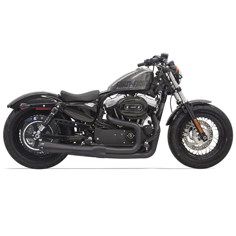Bassani 1X32RB Black Road Rage II Mega Power Full Exhaust for Harley ...