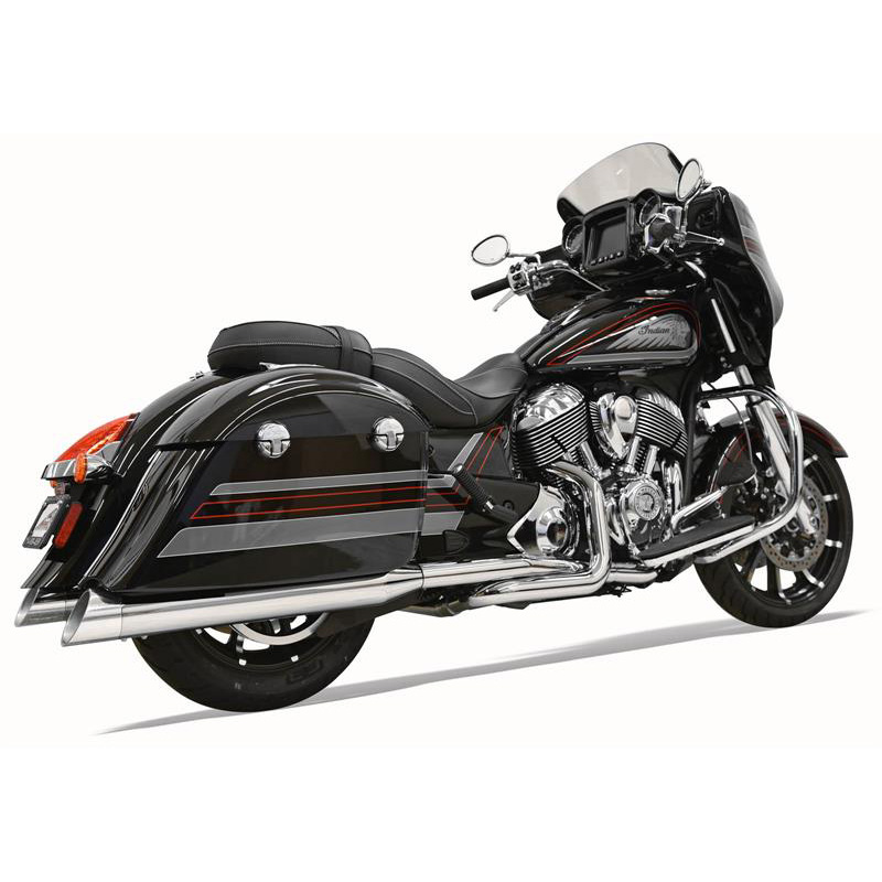Bassani 8C16S Chrome True Dual 2:2 Full Exhaust for Indian Roadmaster ...