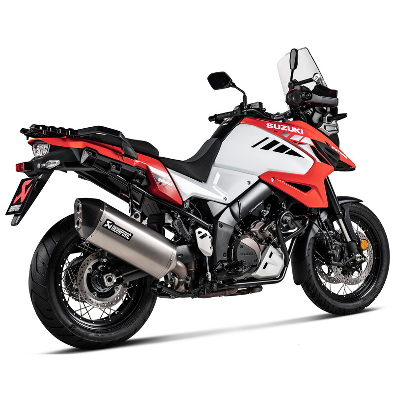 Akrapovic S-S10SO16-HAFT Slip-on Line Exhaust, Titanium for Suzuki V ...