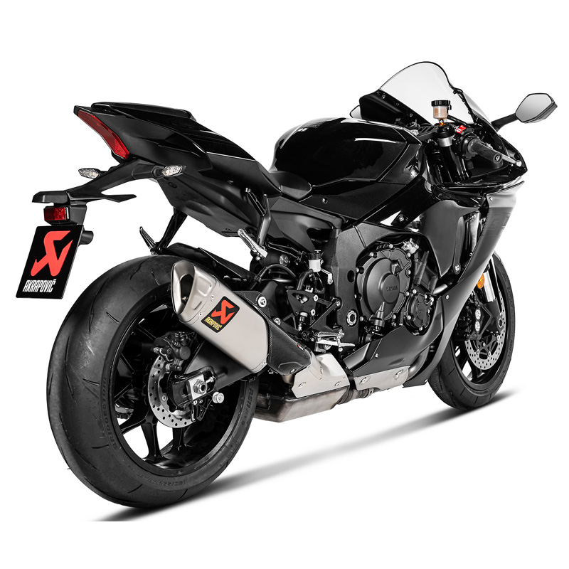 Akrapovic S-Y10SO18-HAPLT Slip-on Line Triangle Exhaust, Titanium for ...