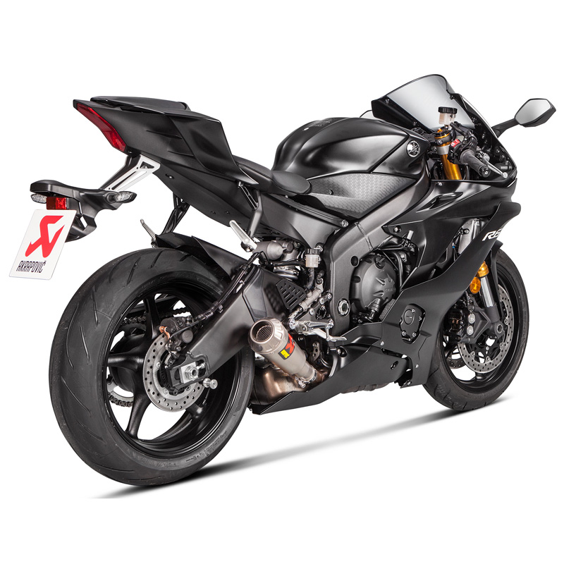 Akrapovic S-Y6SO10-AHBT Slip-on Line Exhaust, Titanium for Yamaha YZF ...
