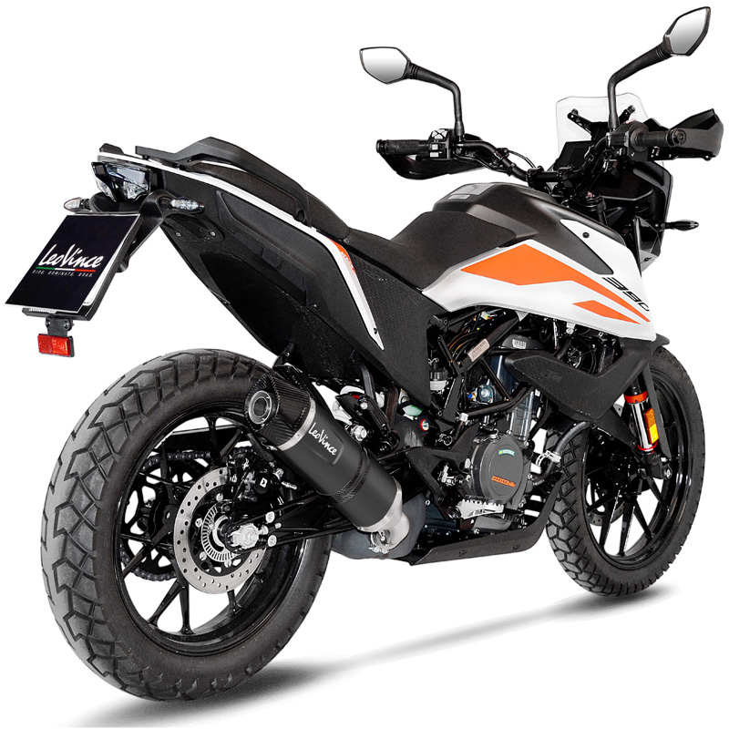 LeoVince 14346EB LV One Evo Slip-on Exhaust, Black for KTM 390 ...