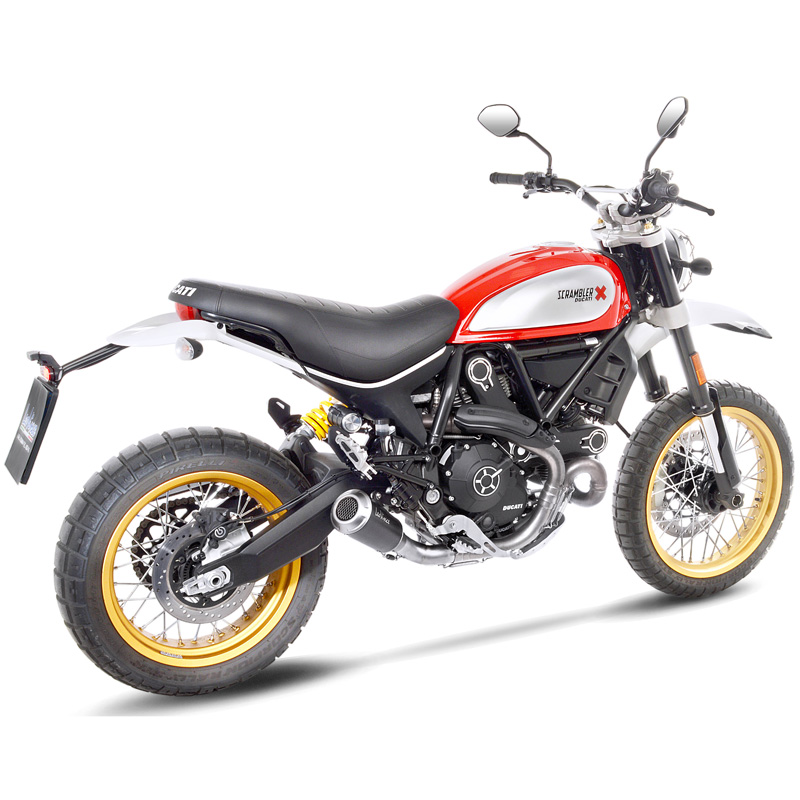 LeoVince 15202B LV-10 Black Slip-on Exhaust for Ducati Scrambler 800 ... LeoVince 15202B LV-10 Black Slip-on Exhaust for Ducati Scrambler 800 ...
