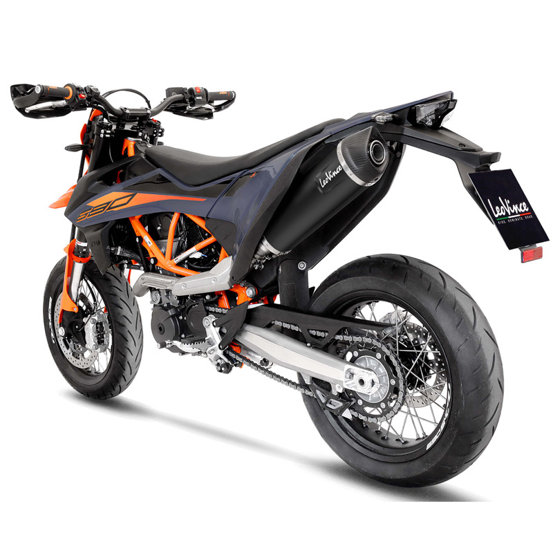 LeoVince 14072 Nero Slip-on Exhaust, Black for KTM 690 Enduro / SMC R ...