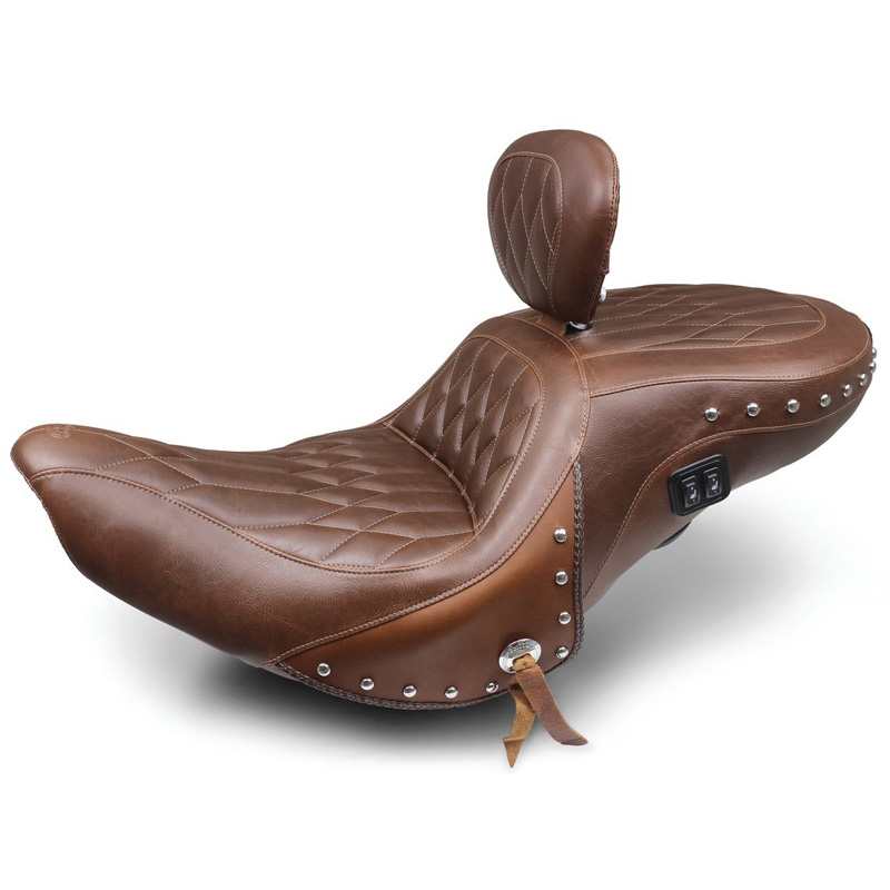 Mustang 79665 Standard Touring Seat w/ Heat & Backrest, Brown for ...
