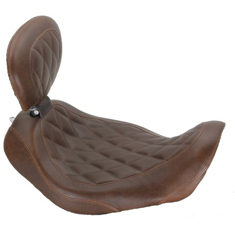 Mustang 79803 Wide Tripper Solo Seat w/ Backrest for Harley Dyna '06 ...