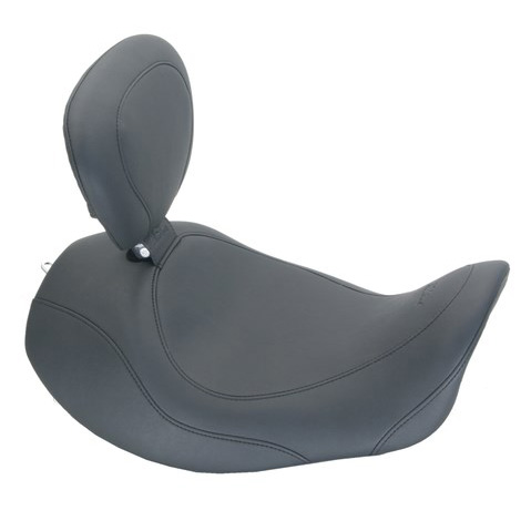 Mustang 79804 Wide Tripper Forward Solo Seat w/ Backrest for Harley ...