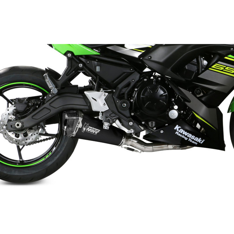 Mivv K.044.LDRB Delta Race Full Exhaust, Black Steel for Kawasaki Ninja ...