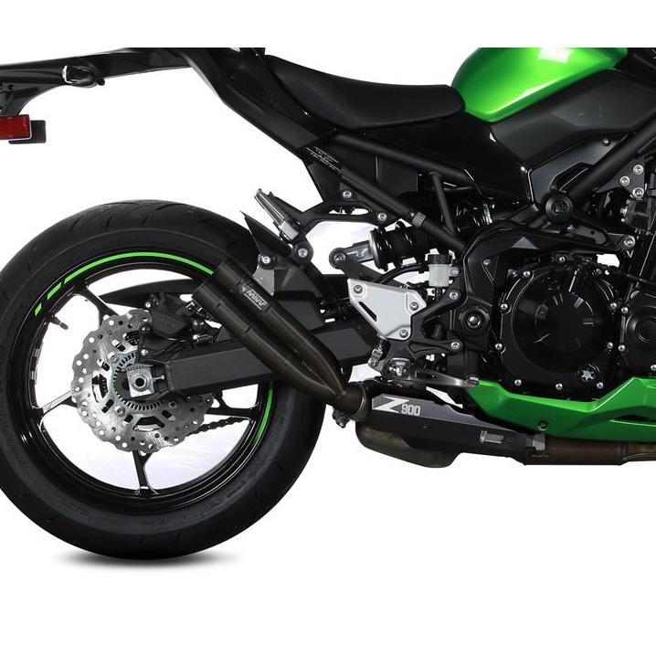 Mivv K.052.SDGB Double Gun Slip-on Exhaust, Black Steel for Kawasaki ...