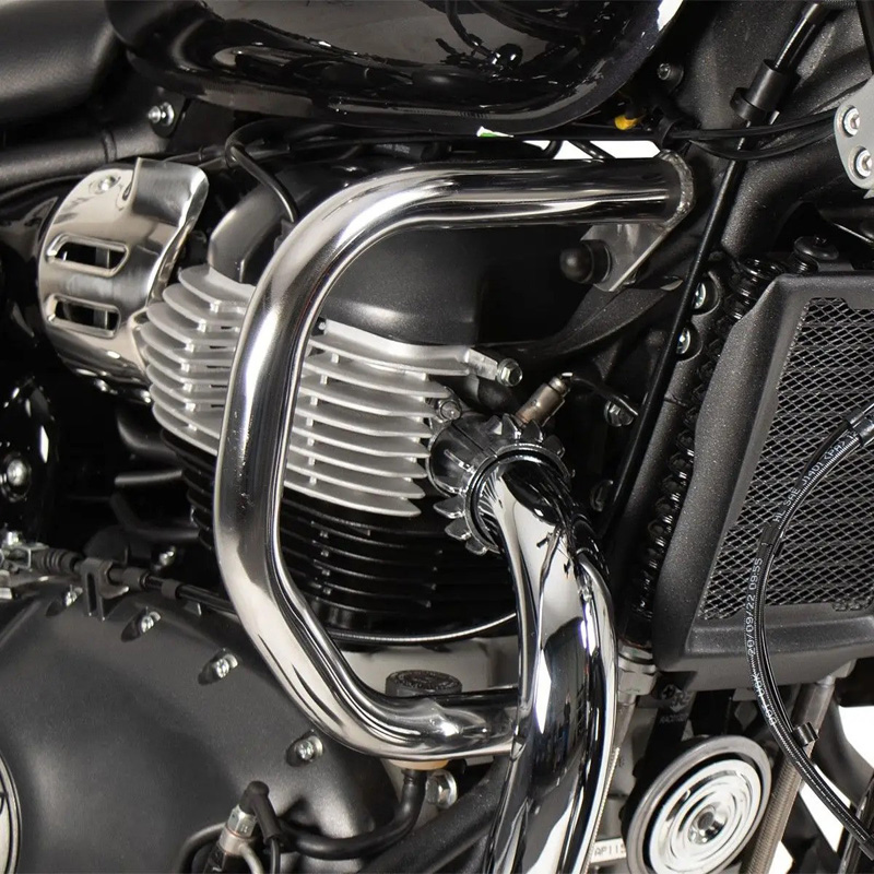 Hepco & Becker 501.7651 00 02 Engine Guards, Chrome for Royal Enfield ...